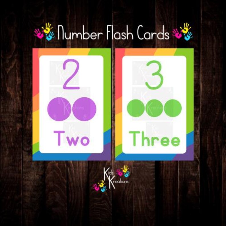 Number Flashcards - Early Years - Digital Downloads - Print From Home ...