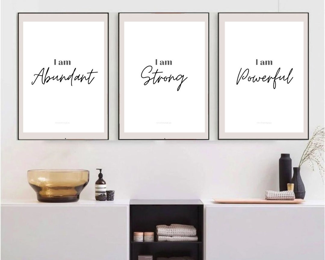 I AM Self-love Daily Affirmations Wall Art Instant Printable Download ...