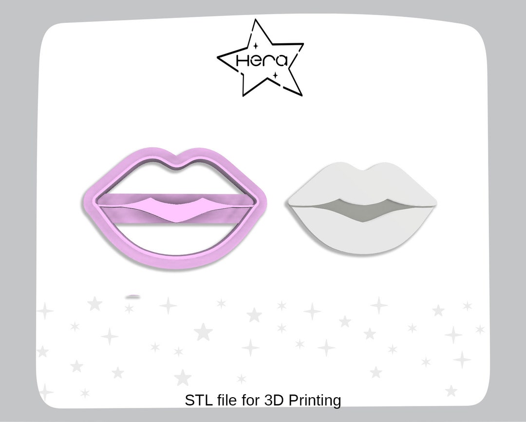 Cute Lips Clay Cutter | STL | Digital File for Clay Cutter - Etsy