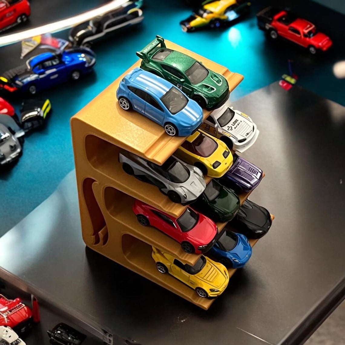 Hot Wheels Stand | 4 Level Hot Wheels Display for 12 Cars - Etsy