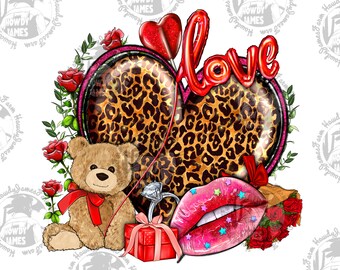 Valentine's Day Hearts Png Sublimation Design Download - Etsy