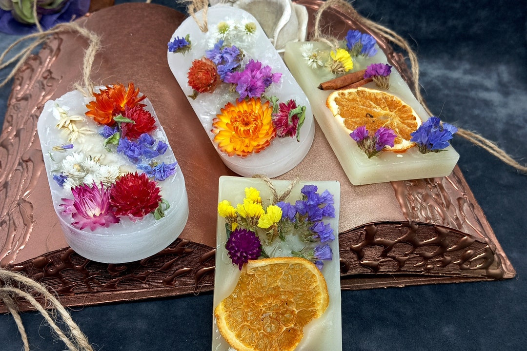Set of 4 Soy Wax Melt Tee Tree and Rose Scented Tablets.natural Air ...