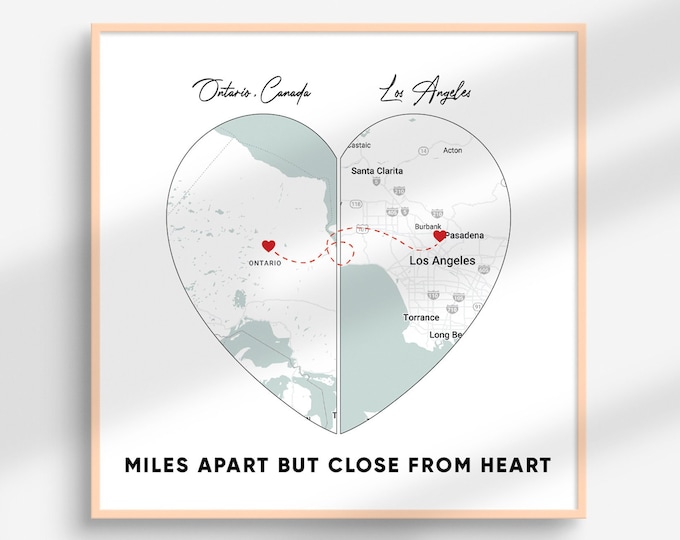 Heart Map - Etsy