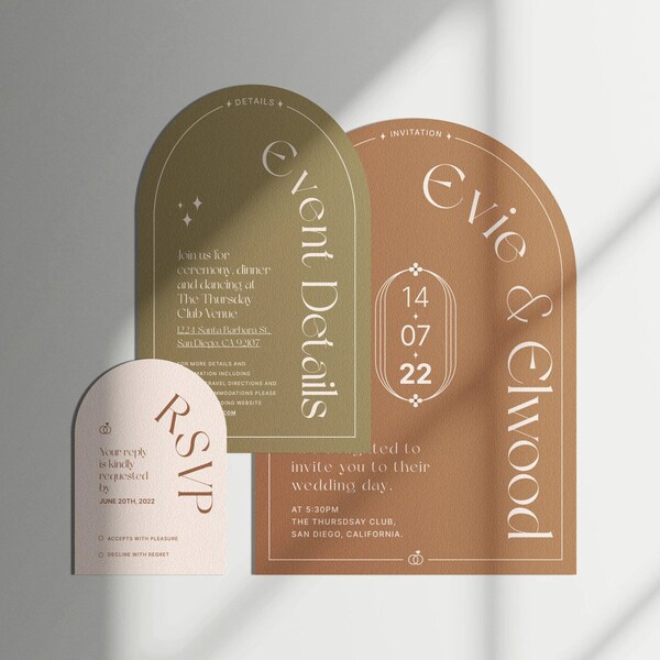 Shaped Wedding Invitations - Etsy