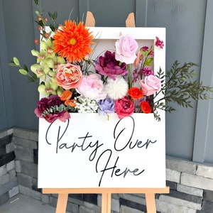 Flower Box Welcome Sign - Wedding Decoration Party Flowers Set Acrylic ...