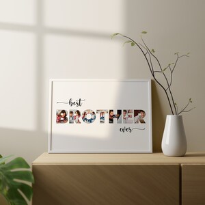 Personalised Brother Photo Collage, Bro Photo Gift, Gifts for Brother ...