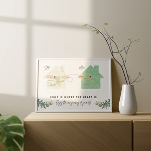 Personalized Digital Heart Map for Long Distance Long - Etsy