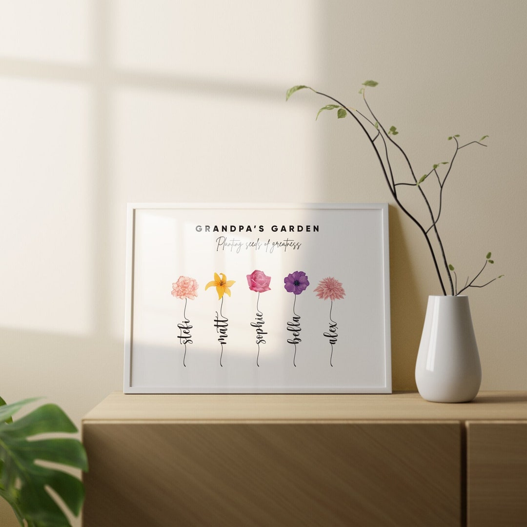 Grandpas Garden | Personalized Family Art Print | Personalized ...