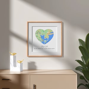 Personalized Heart Map Digital File, Heart Puzzle, Long Distance ...