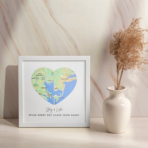 Personalized Heart Map Digital File, Heart Puzzle, Long Distance ...