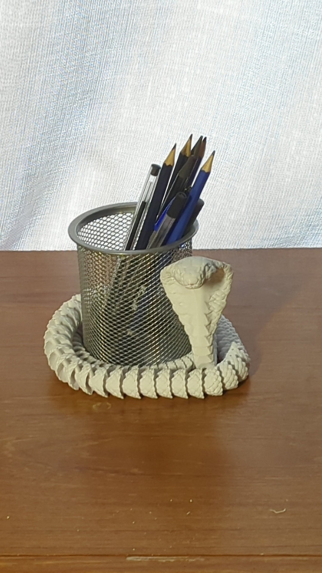 Articulated Cobra Snake Desk Ornament 3D Printed Poseable Serpent Decor ...
