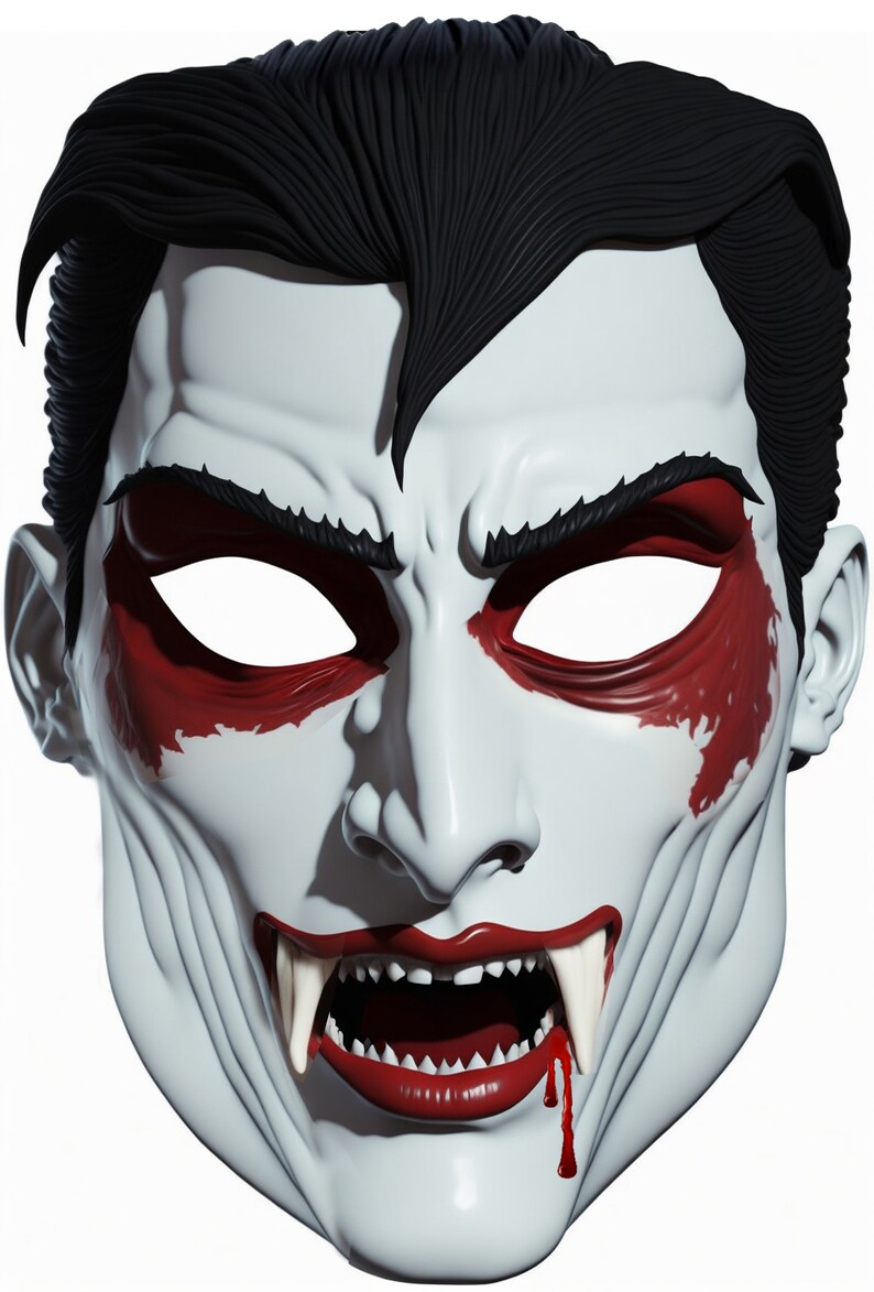 Dracula Vampire Maska4 Size Ready to Print Digital Download Halloween ...