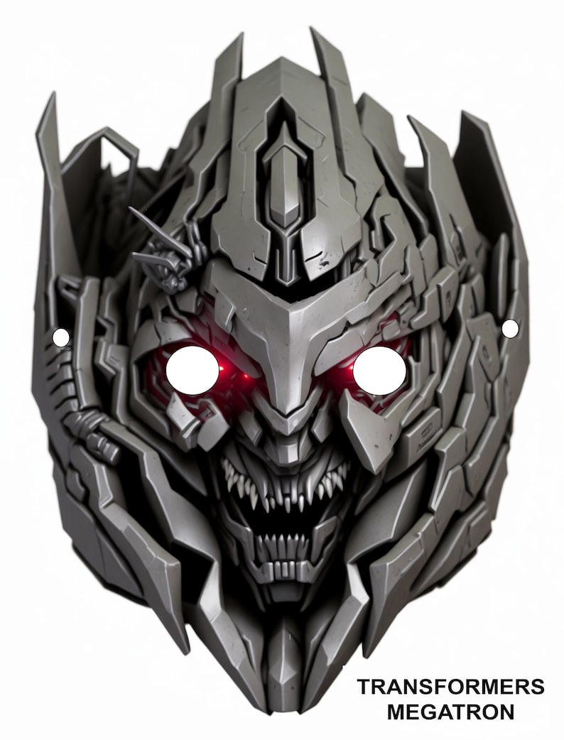 Megatron Mask | Transformers Megatron Mask | Superhero Mask | A4 Size ...
