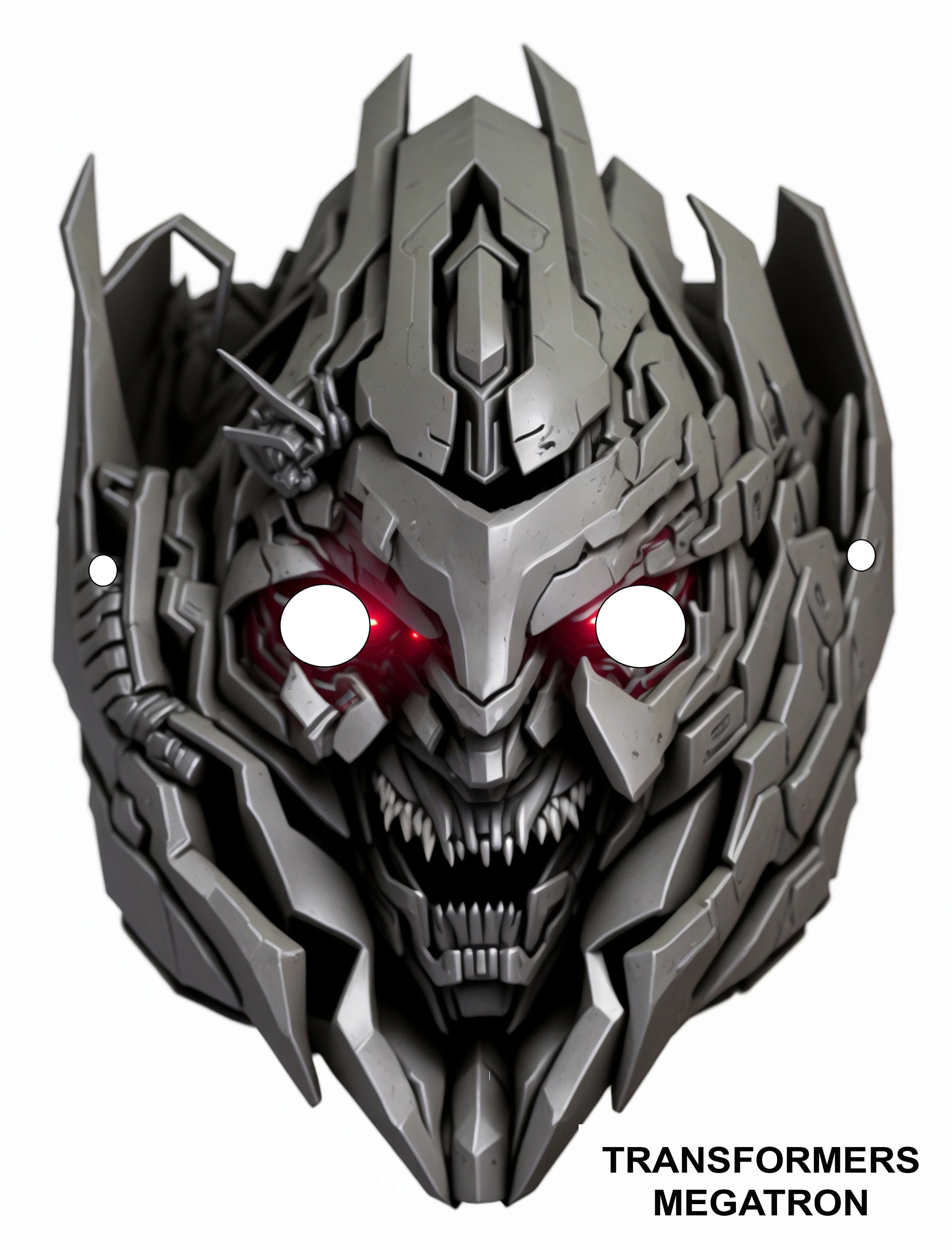 Megatron Mask | Transformers Megatron Mask | Superhero Mask | A4 Size Ready to Print | Digital ...