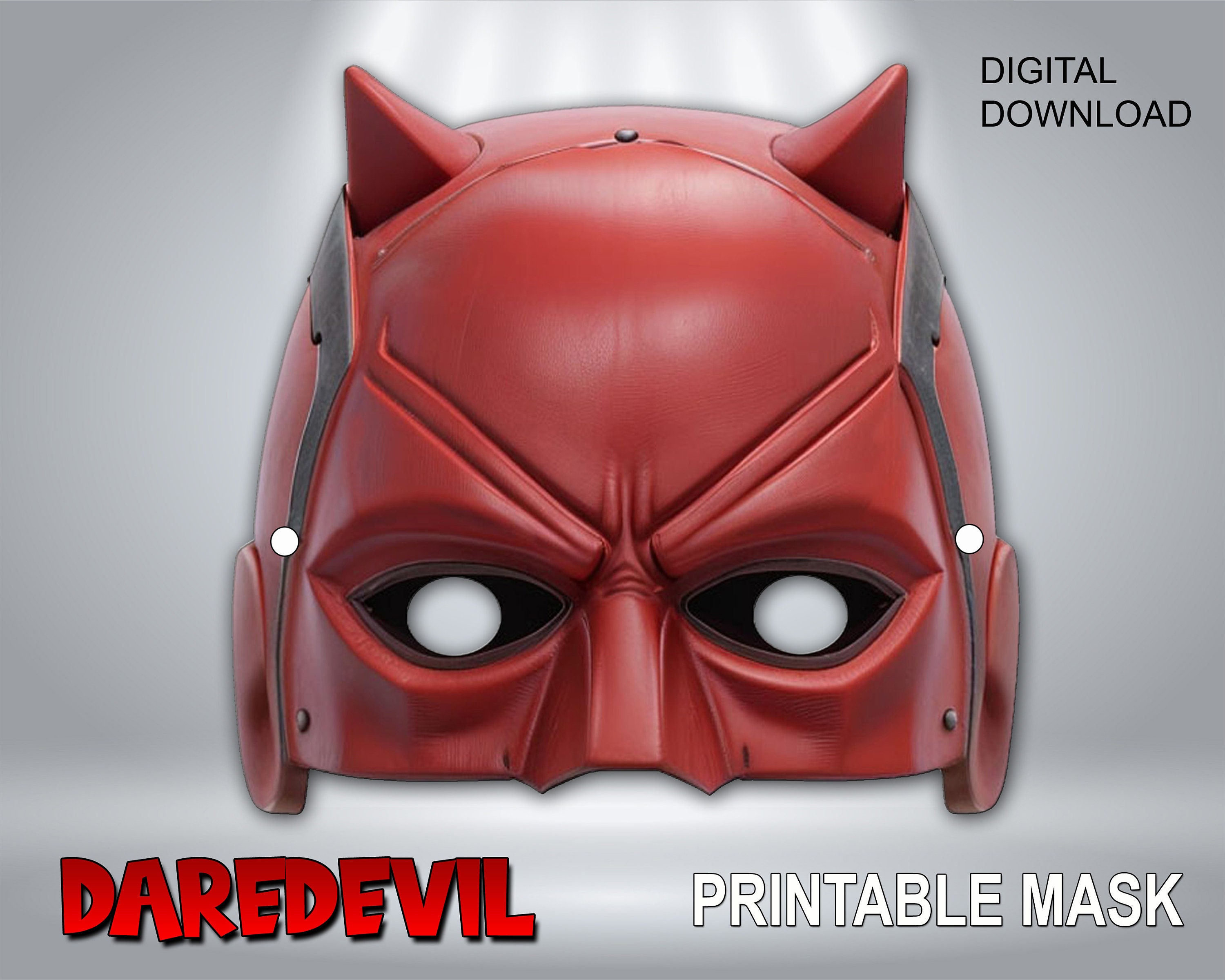 Daredevil Mask | Superhero Mask | A4 Size Ready to Print | Digital ...