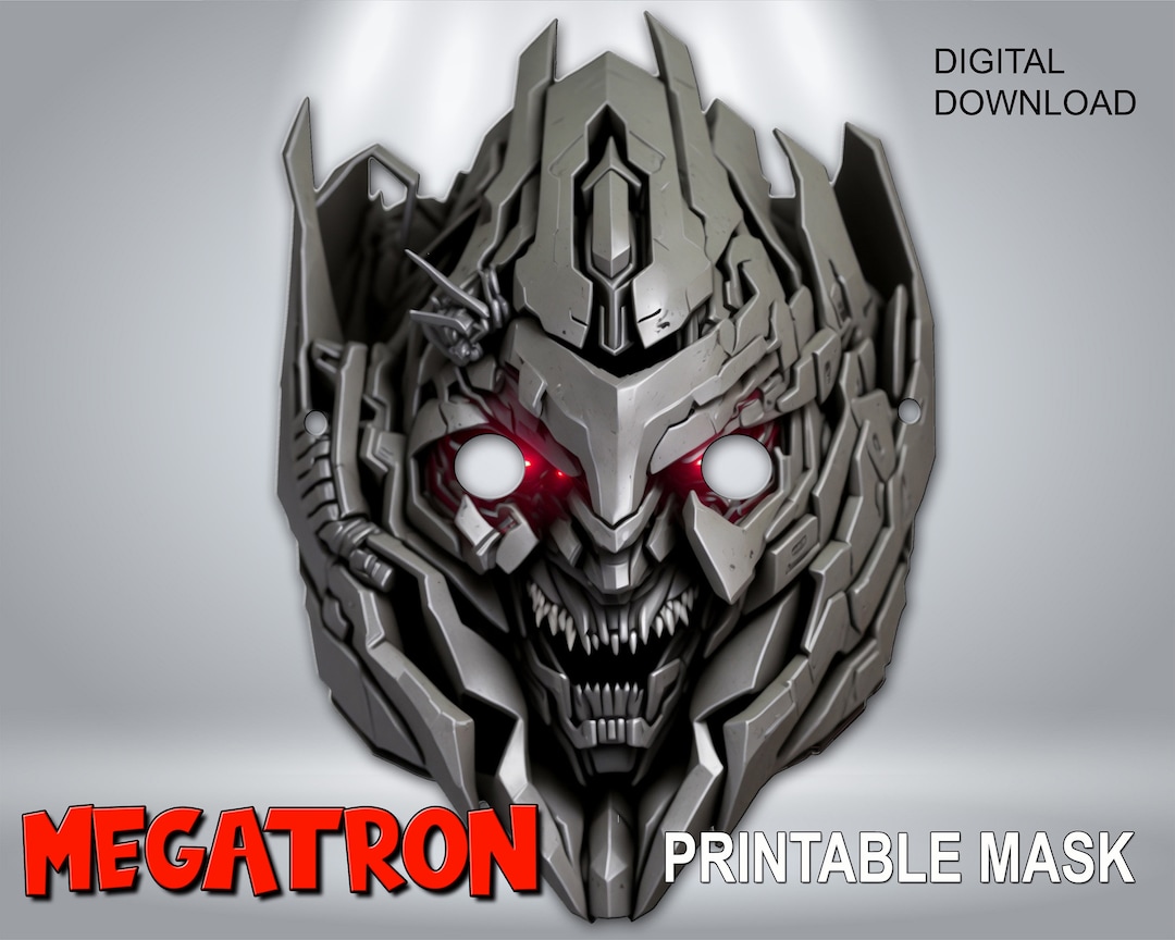 Megatron Mask | Transformers Megatron Mask | Superhero Mask | A4 Size ...