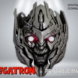 Megatron Mask | Transformers Megatron Mask | Superhero Mask | A4 Size ...