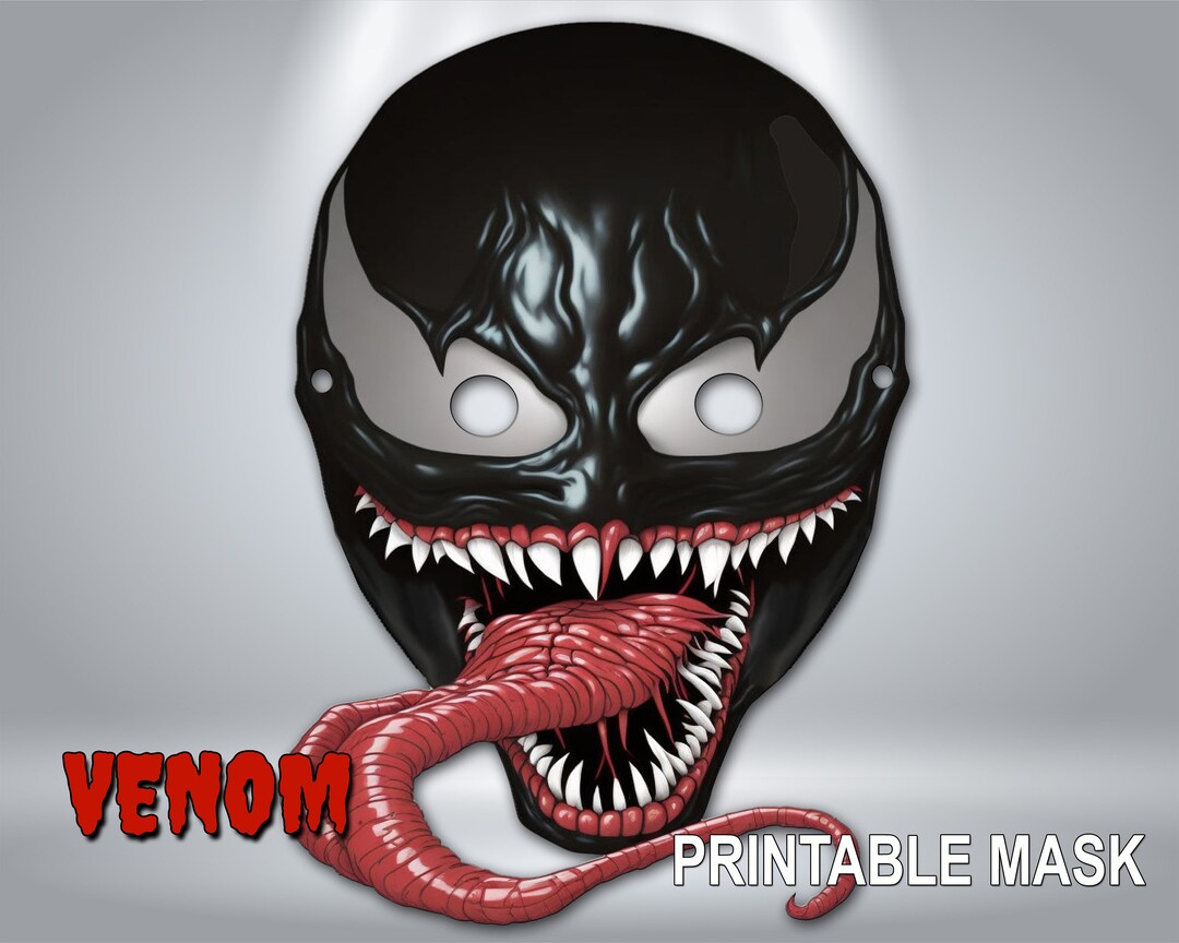 Venom Mask| Spiderman Venom Mask | A4 Size Ready to Print | Digital ...