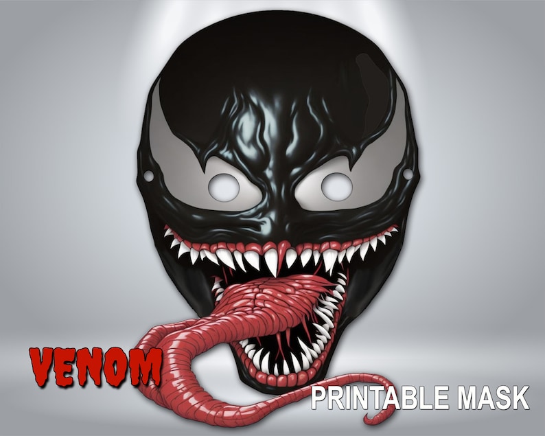 Venom Mask| Spiderman Venom Mask | A4 Size Ready to Print | Digital ...