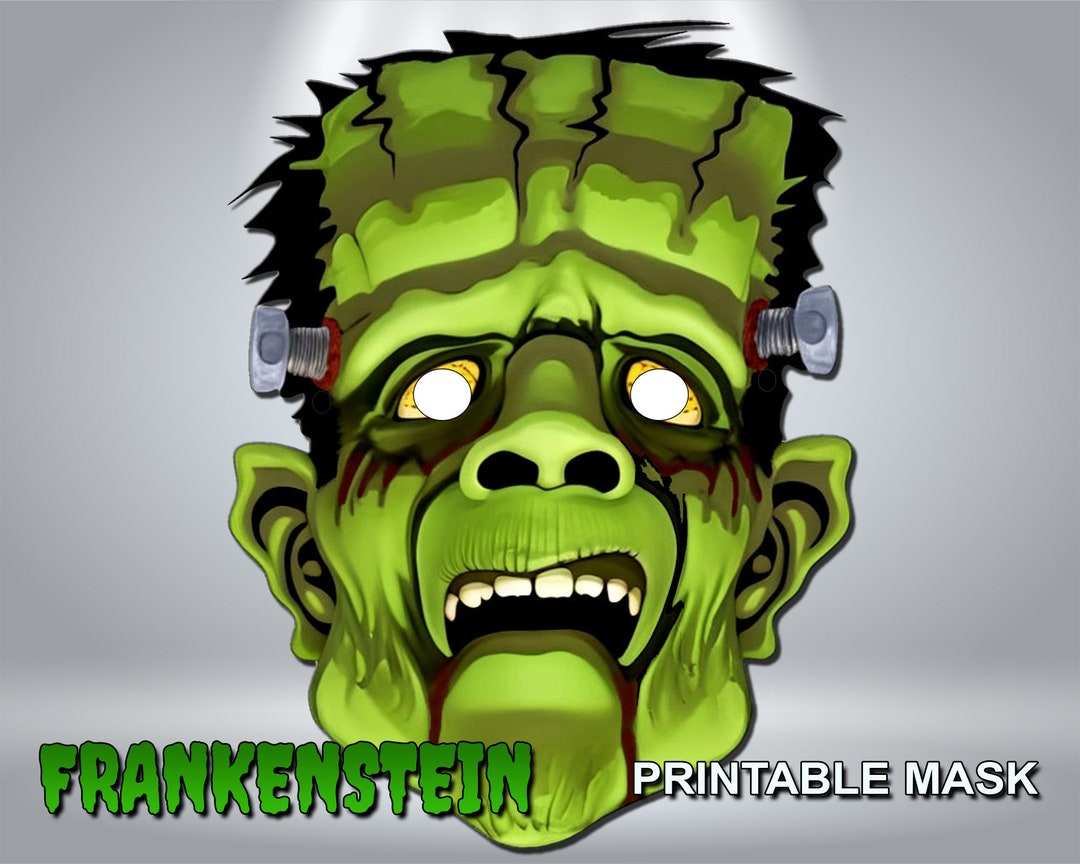 Frankenstein Mask|a4 Size Ready to Print | Digital Download | Halloween ...