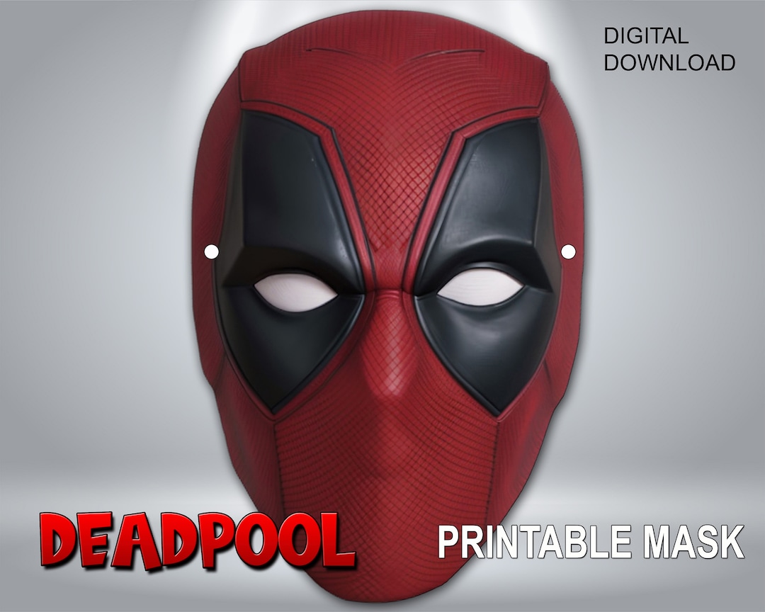 Masque Deadpool Masque de super-héros Format A4 prêt à imprimer ...