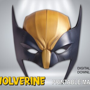 Wolverine Mask Superhero Mask A4 Size Ready to Print Digital Download ...