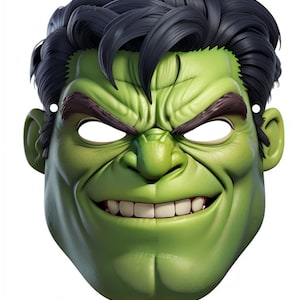 Incredible Hulk | Hulk Mask | A4 Size Ready to Print | Digital Download ...