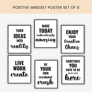 Motivational Poster Set of 6 - Etsy