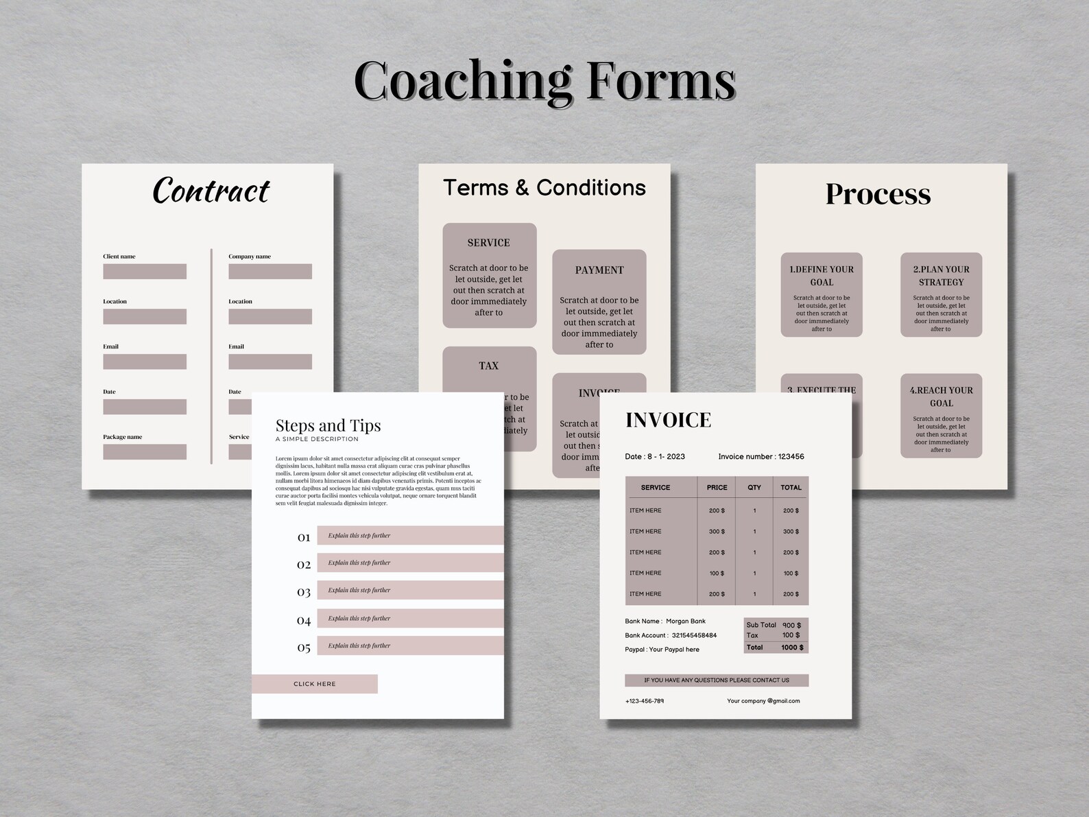 Coaching Client Welcome Packet, Coach Templates, Onboarding Packet ...