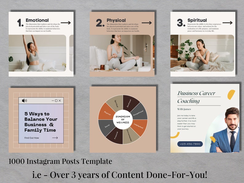 Coaching Instagram Templates, Canva Template, Coach Instagram Post ...
