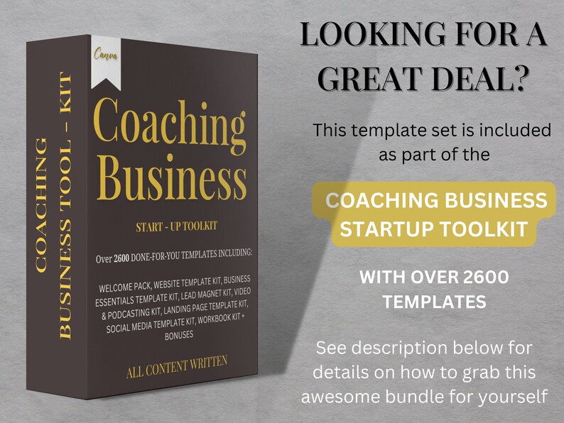 Coaching Worksheet Canva Templates Bundle Coaching Canva - Etsy