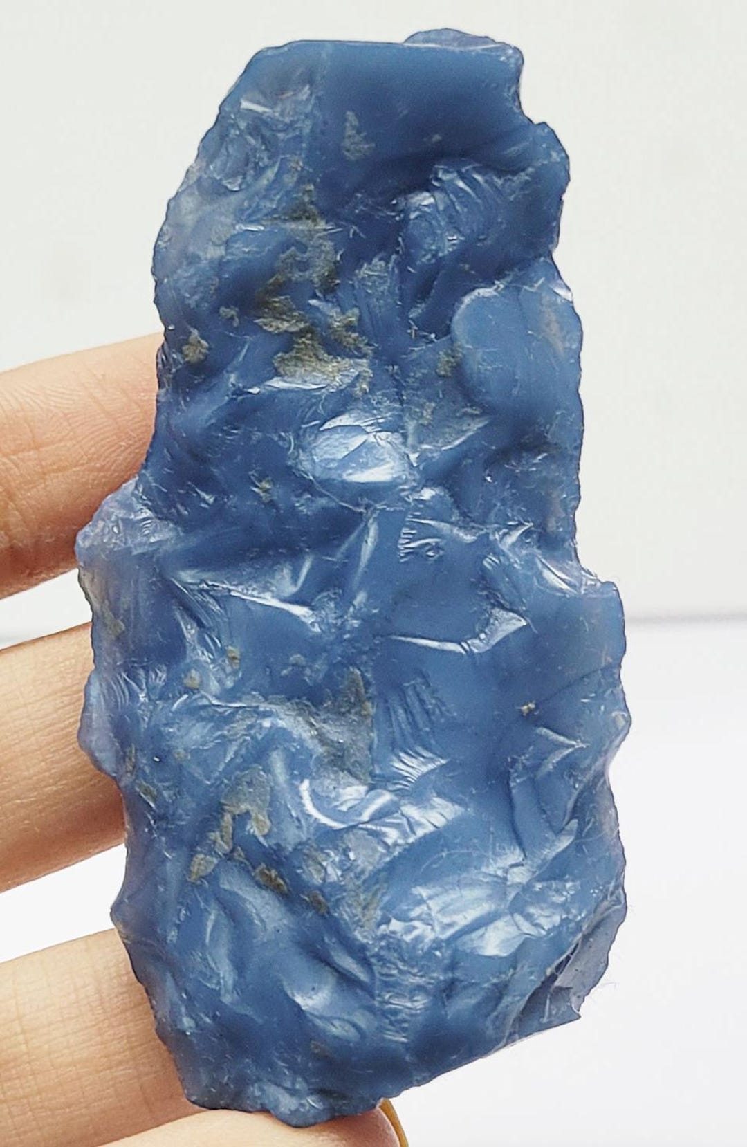 200 Ct Natural Peruvian Blue Opal Raw Rough, 69x35x15 Mm Opal Rough ...