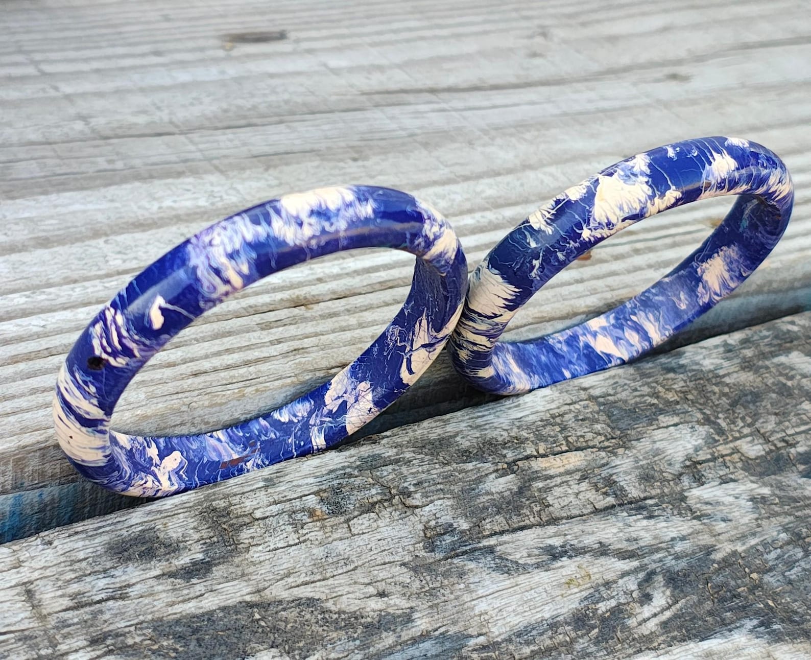 Handmade Indian Lac Bangle: Blue & White Traditional Design - Etsy