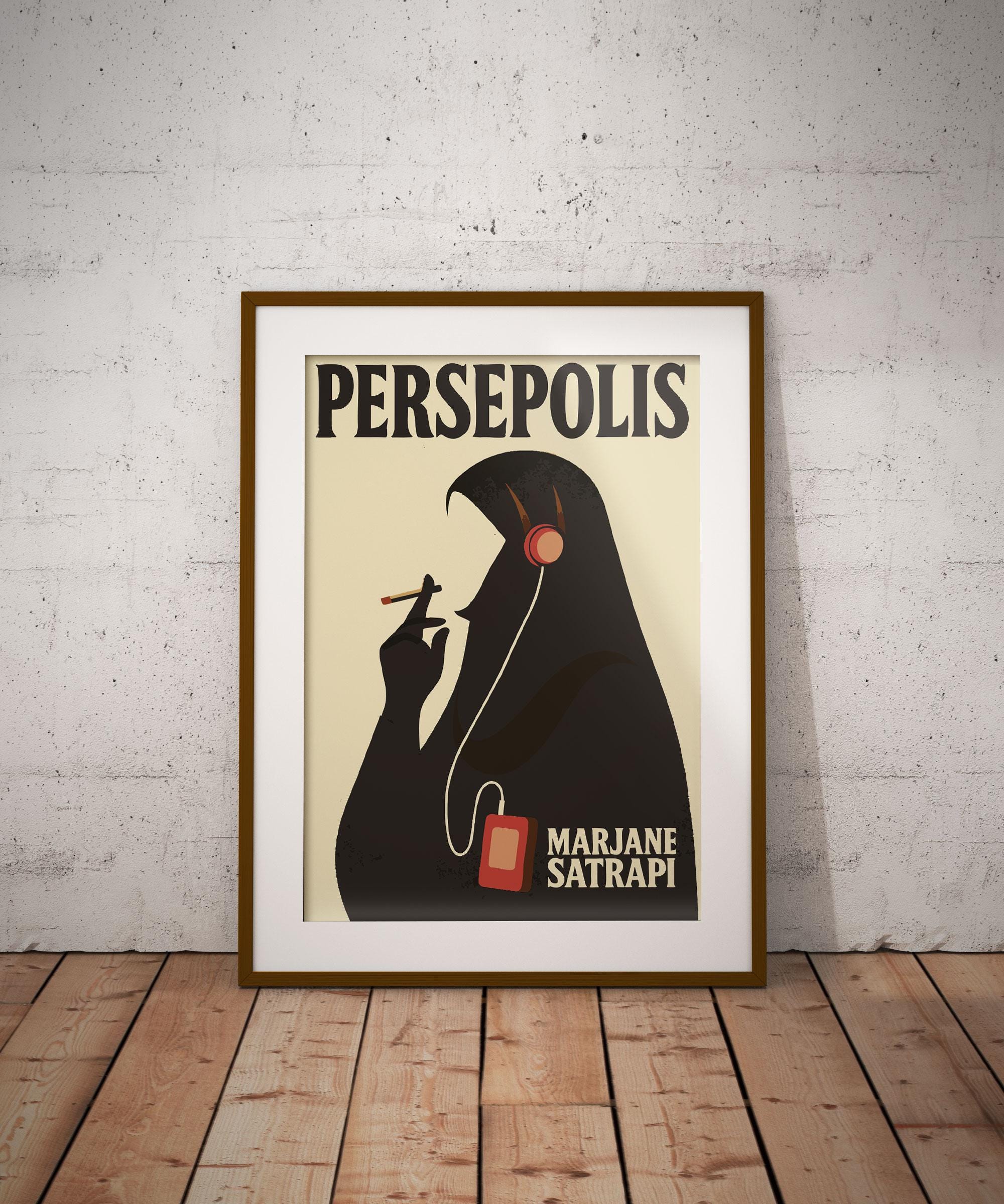 Persepolis Poster, Marjane Satrapi Graphic Novel Art, Feminist Decor ...