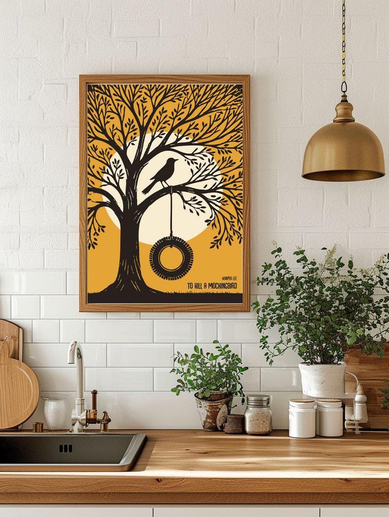 To Kill a Mockingbird Poster, Harper Lee, Print Literature, Wall Art ...