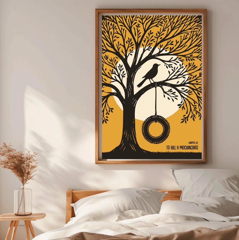To Kill a Mockingbird Poster, Harper Lee, Print Literature, Wall Art ...
