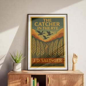 The Catcher in the Rye Poster: Hand-drawn J.D. Salinger Print Vintage ...