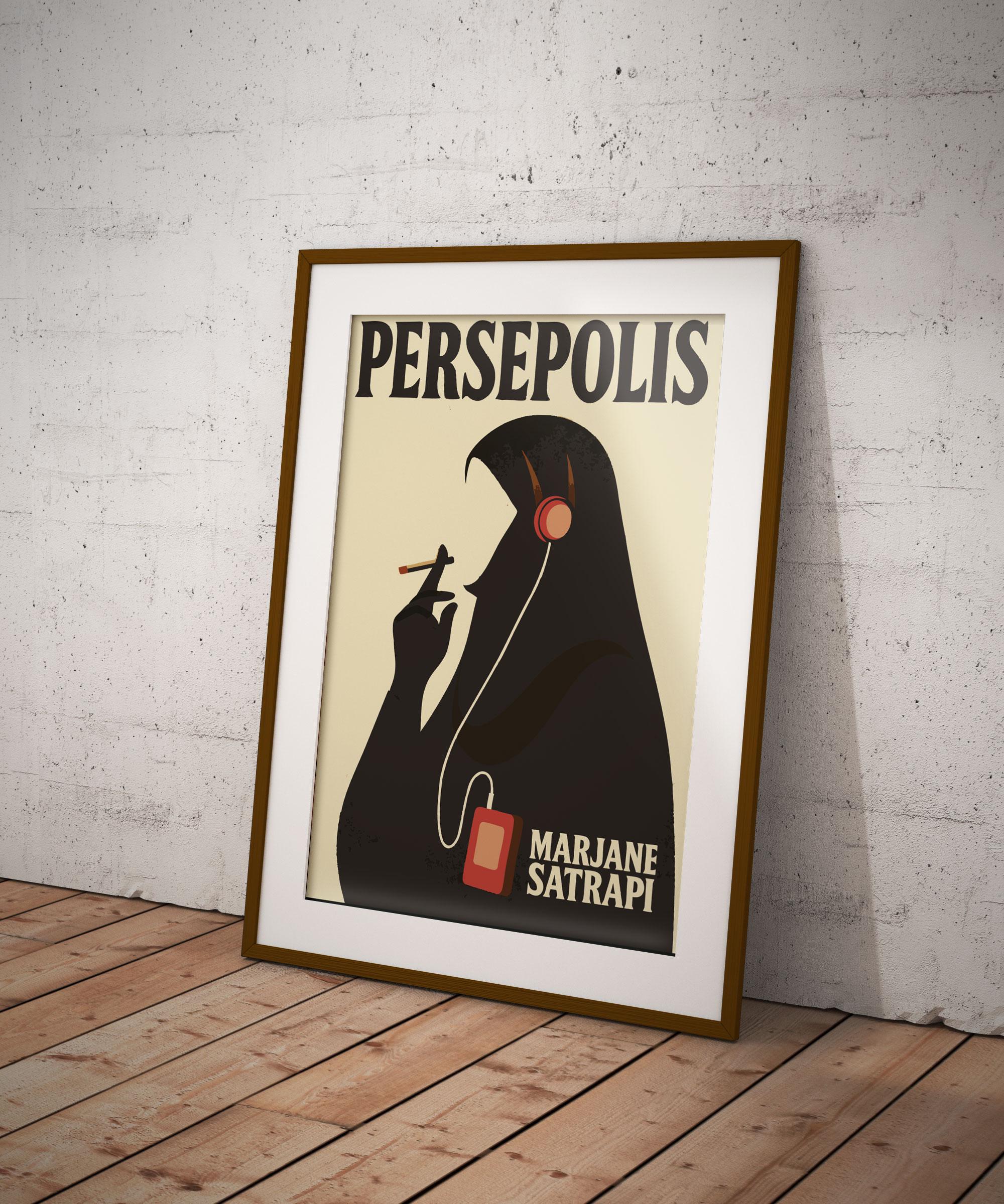 Persepolis Poster, Marjane Satrapi Graphic Novel Art, Feminist Decor ...