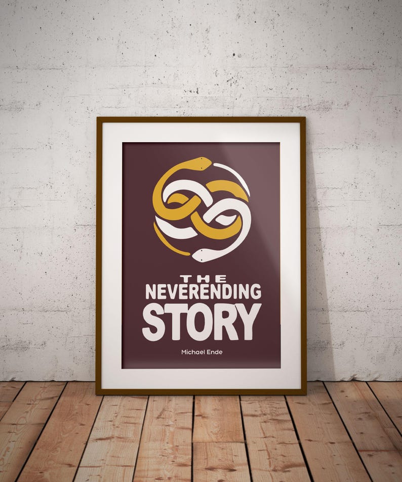 The Neverending Story Digital Poster, Fantasy Movie Art, Vintage Print ...
