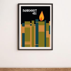 Fahrenheit 451 , Ray Bradbury, Vintage Print, Wall Art, Modern Design ...