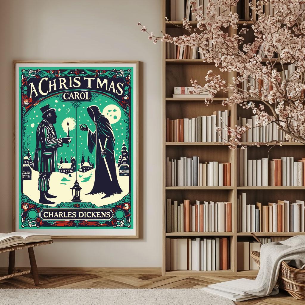 A Christmas Carol Poster, Holiday Poster, Christmas Poster, Vintage ...