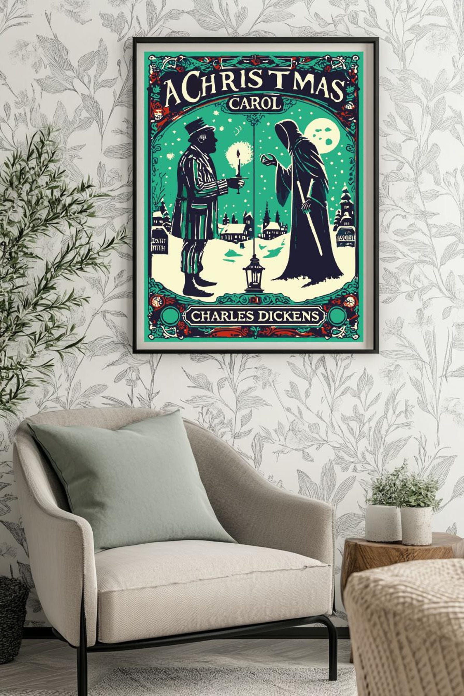A Christmas Carol Poster, Holiday Poster, Christmas Poster, Vintage ...