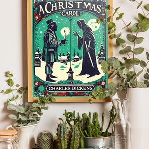 A Christmas Carol Poster, Holiday Poster, Christmas Poster, Vintage ...