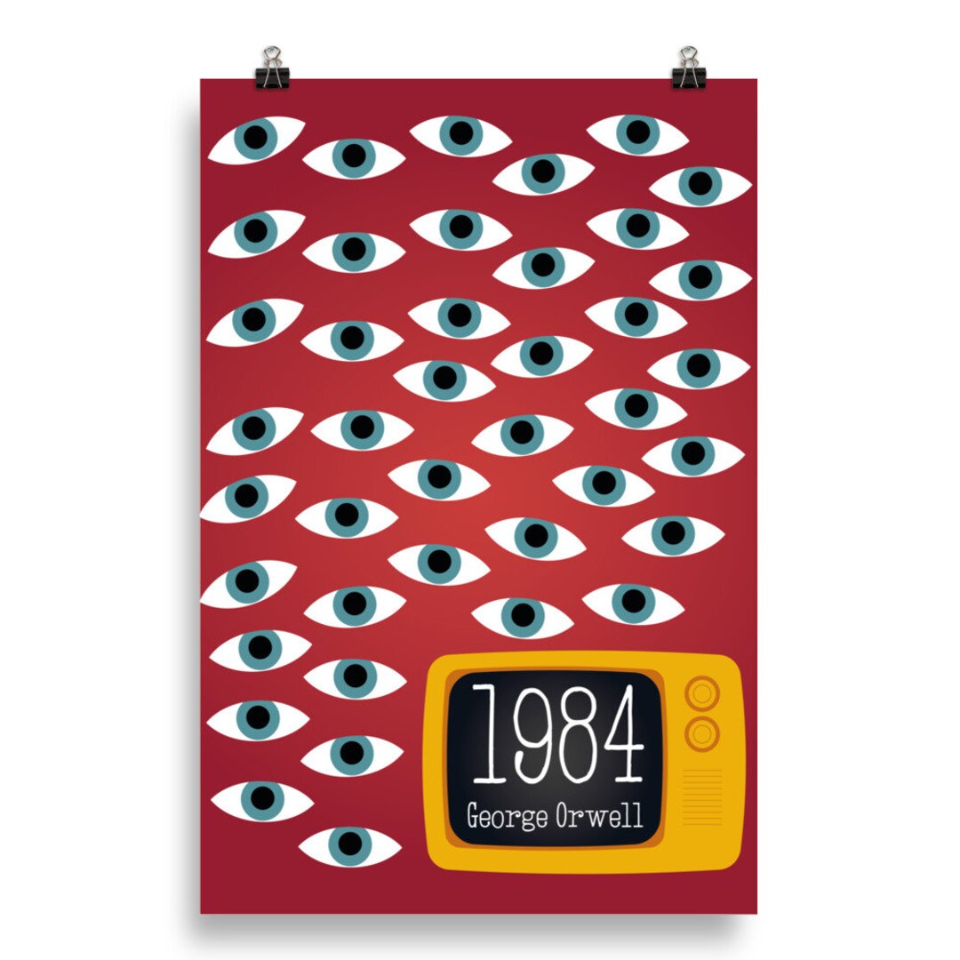 1984, George Orwell, Book Cover, Wall Art, Big Brother, Classic ...