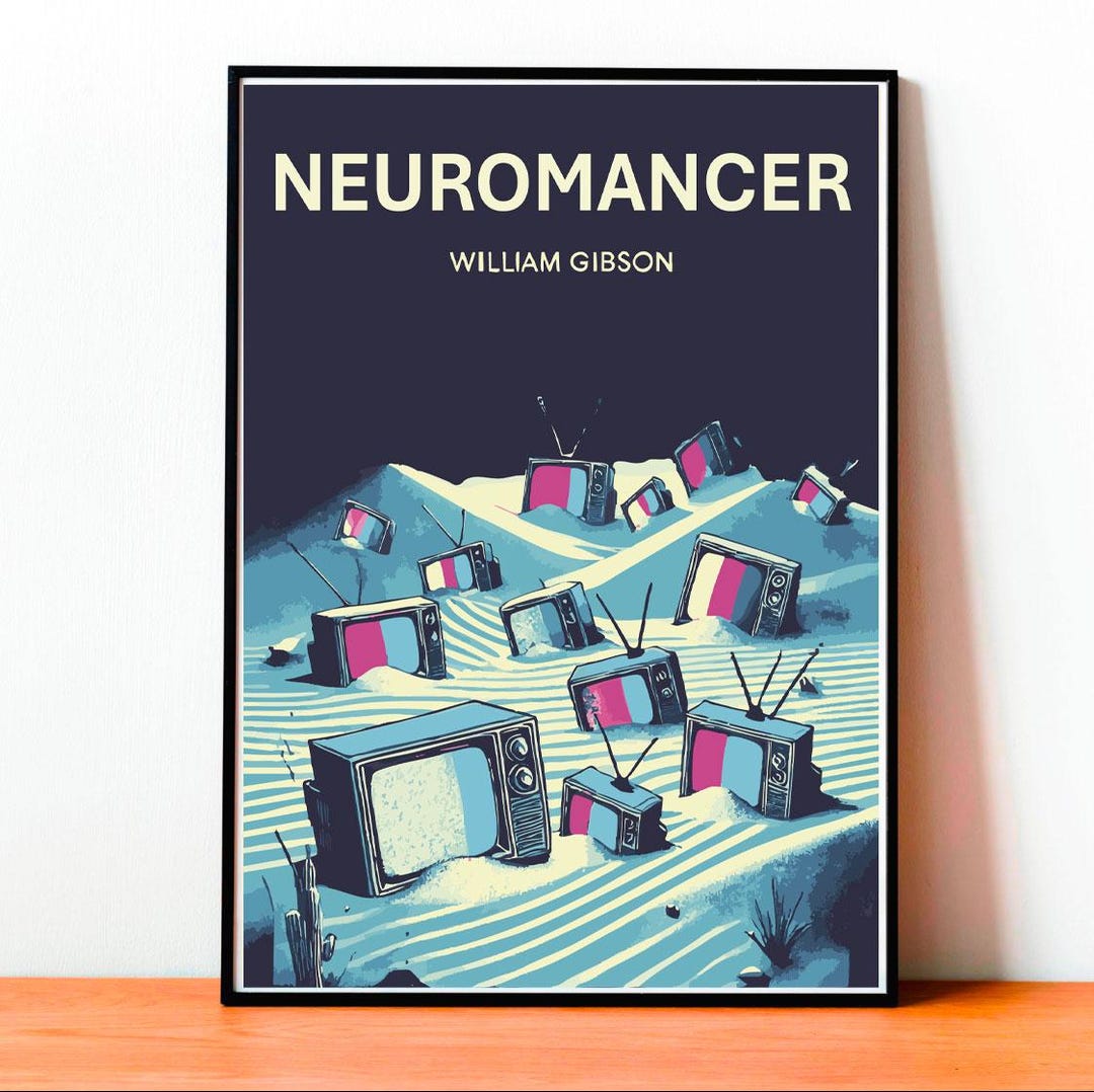Neuromancer, Cyberpunk Art Print, William Gibson Sci-fi Poster Vintage ...
