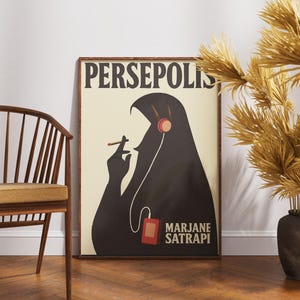 Persepolis Poster, Marjane Satrapi Graphic Novel Art, Feminist Decor ...