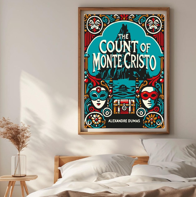 The Count of Monte Cristo Poster, Vintage Book Cover Art Print, Vintage ...