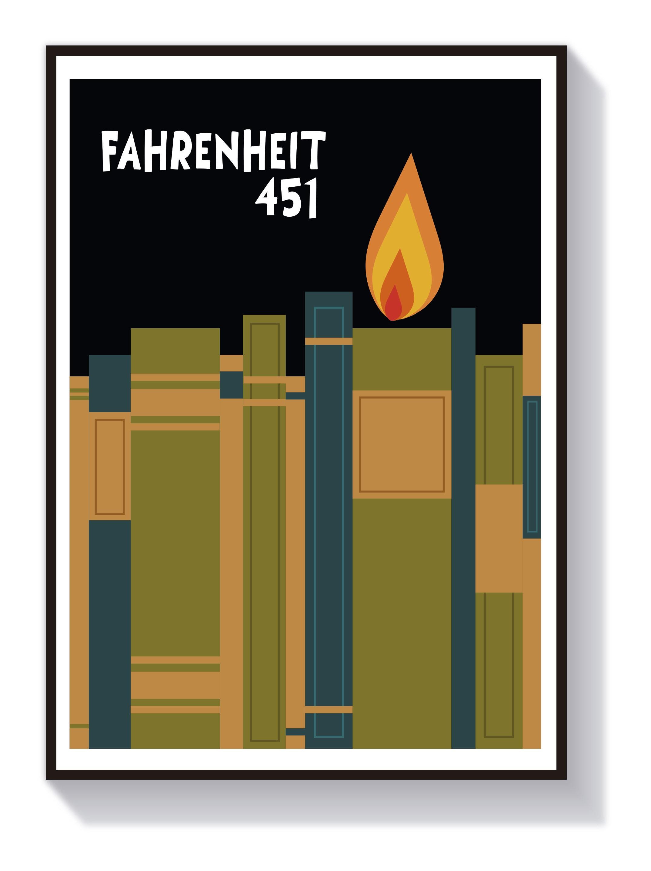 Fahrenheit 451 , Ray Bradbury, Vintage Print, Wall Art, Modern Design ...