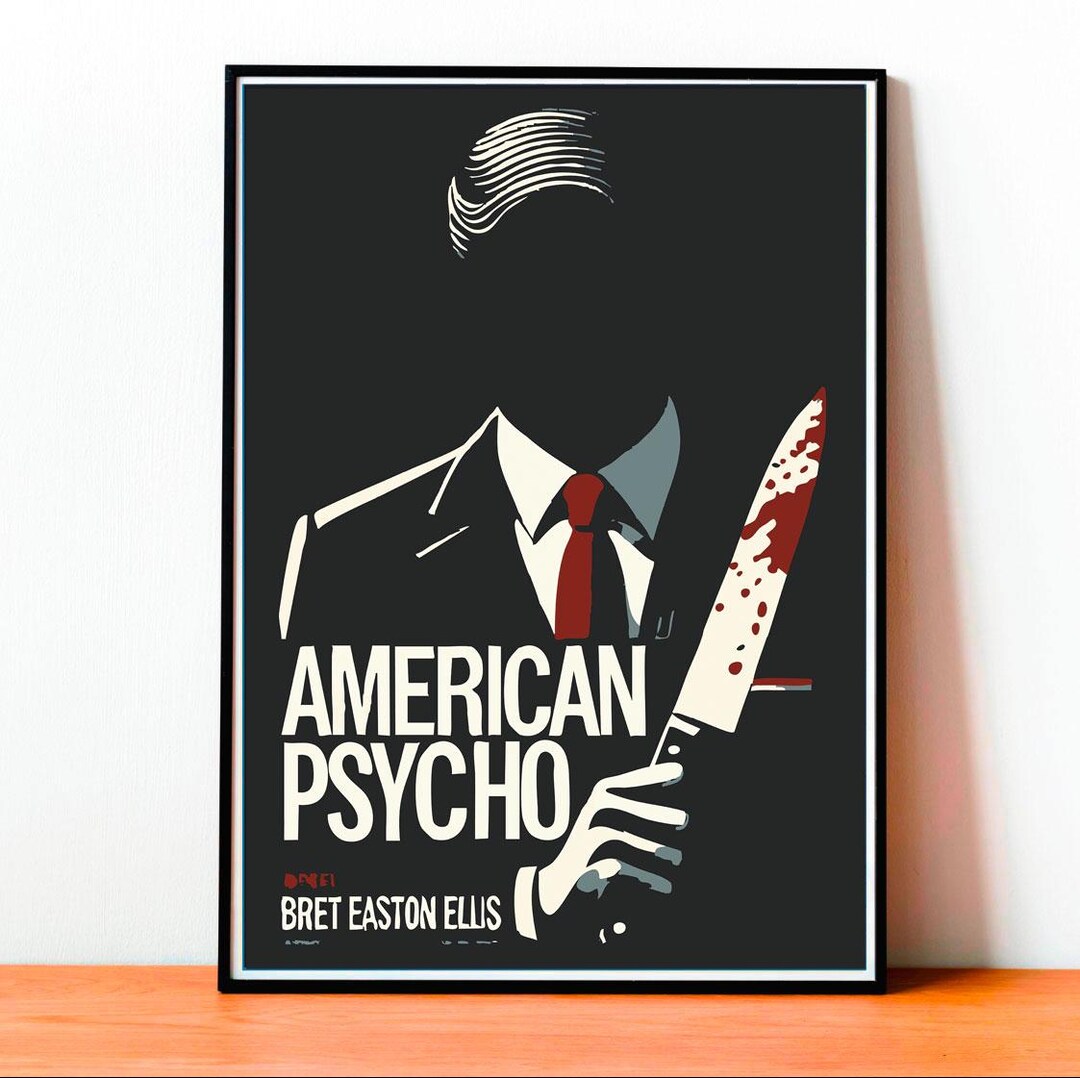 American Psycho Poster, Bret Easton Ellis Print, Horror Book Art ...