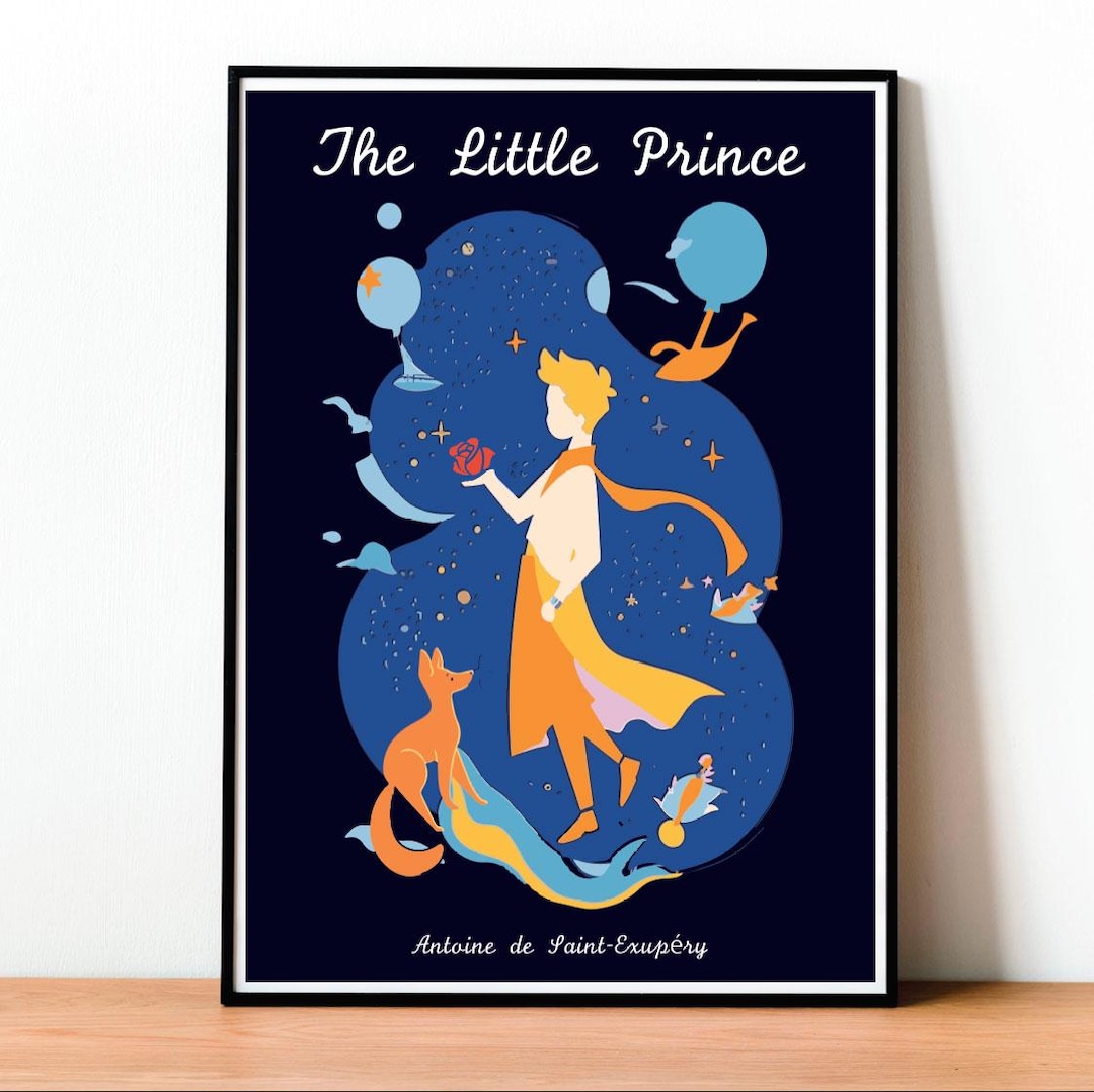 The Little Prince Poster, Le Petit Prince Art, Vintage Book Cover ...